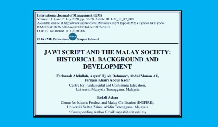 Jawi Script and Its Impact on Malay Society: A Historical Overview ...